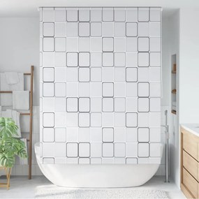 Sprchová roleta 160 x 240 cm čtvercový vzor 142851
