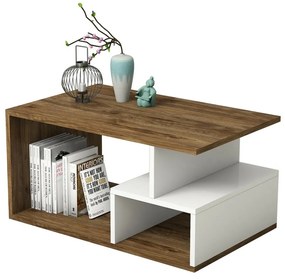 Konferenční stolek Arte White and Dark Walnut