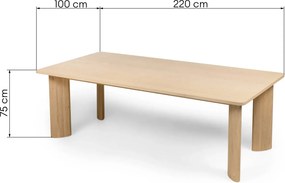 Jídelní stůl Bali 220 cm jasan