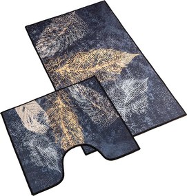 Bellatex 3D tisk sada Šedá,Žlutá 60x100 cm, 60x50 cm (SADA)
