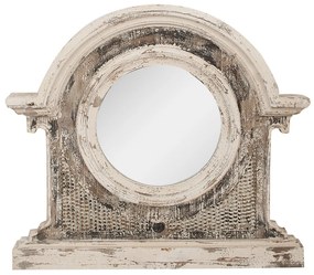 Nástěnné hnědé dřevěné zrcadlo Avolio - 89*8*82 cm