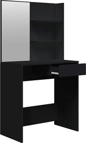 Set toaletního stolku černý 74,5 x 40 x 141 cm 3114140