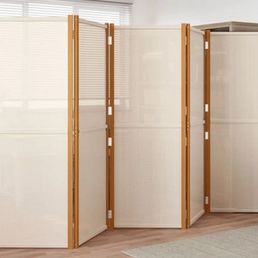 5dílný paraván krémově bílý 350 x 180 cm 319185