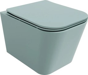 Mexen Teo wc mísa Rimless se záchodovým prkýnkem soft-close slim, duroplast, světle zelená mat - 30854048