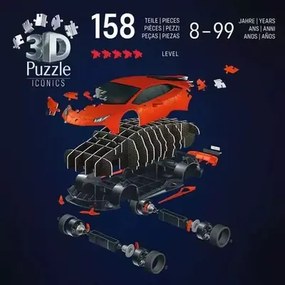 Ravensburger 3D Puzzle Iconics: Lamborghini Huracán Evo oranžové / 108