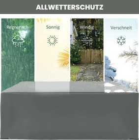 Ochranný kryt na zahradní nábytek Zimní nepromokavý kryt Oxfordský kryt 275 x 205 x 90 cm Tmavě šedý