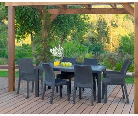 KETER MELODY Zahradní stůl, 160,5 x 94,5 x 74,5 cm, cappuccino 17190205