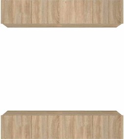TV skříňky 4 ks dub sonoma 80 x 30 x 30 cm kompozitní dřevo 3114184