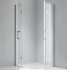 BPS-koupelny Čtvrtkruhový sprchový kout KZ92 90x90 chrom/transparent - bez vaničky