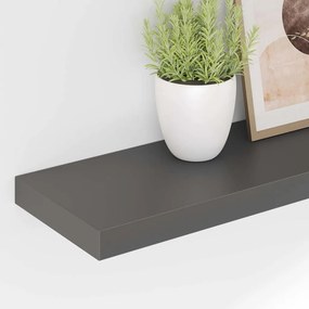 Plovoucí nástěnné police 4 ks lesklé šedé 80x23,5x3,8 cm MDF 323795