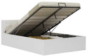 Rám postele s úložným prostorem bílý umělá kůže 140 x 200 cm 285519