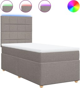 Box spring postel s matrací taupe 80x200 cm textil 3293411
