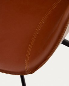 Otočná židle tassina kožená hnědá MUZZA