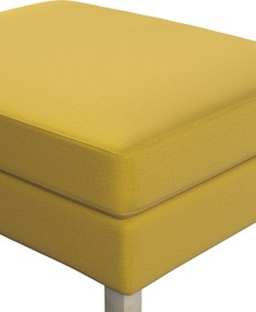 Potah na podnožku IKEA Karlstad barva žlutá látka sametová
