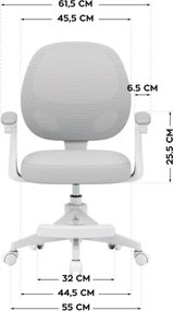 Dětská otočná židle Mark Adler Junior 3.1 Grey