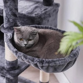Feandrea XXL kočičí strom, 168 cm vysoká kočičí věž, antracitově šedá