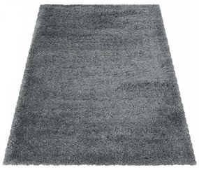 Ayyildiz, Kusový koberec Fluffy Shaggy 3500 light grey, 80x250, šedá, ložnice