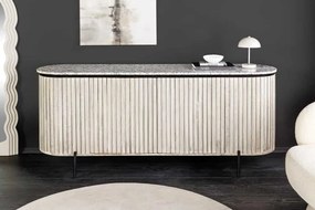 Stylová komoda Chambéry z mangového masivu a mramorovou deskou 170cm