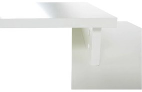 Rohový kancelářský stůl DALTON 2 new, bílá a šedá
