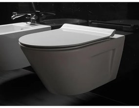 Sapho NORM/Pura WC sedátko SLIM soft close, bílá/chrom MS86CSN11