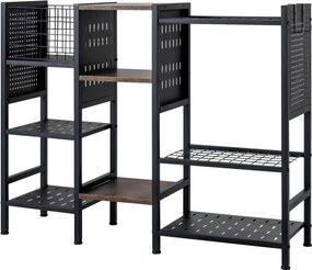 Costway Stojan na zahradní nářadí z kovu Stojan na nářadí s 66 štěrbinami