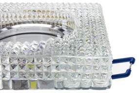 BERGE Podhledové bodové svítidlo BRG70454 krystal + LED žárovka GU10 5W - studená bílá