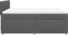 Box spring postel s matrací tmavě šedý 140 x 190 cm textil 3286676