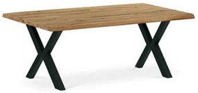 Autronic Konferenční stůl Stůl konferenční 110x70 cm, masiv dub, rovná hrana, kovová noha &amp;quotX&amp;quot 5x5 cm (KS-F110X DUB)