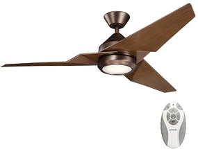 Elstead Kichler KLF-JADE-60-BB-LED Stmívatelný stropní ventilátor JADE 18W/230V hnědá+DO KLF-JADE-60-BB