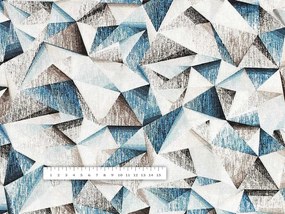Biante Velký dekorační kulatý ubrus Porto PRT-007 Modro-hnědé krystaly Ø 240 cm