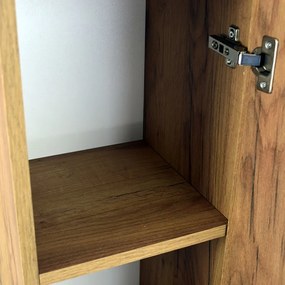 Comodo Doplňková koupelnová skříňka vysoká Agria GO V 30 – zlatý dub