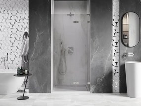 Mexen, Mexen Lunar L Otočné pravé sprchové dveře 80 cm, transparentní, broušený nikl - 834L-080-000-97-00-P