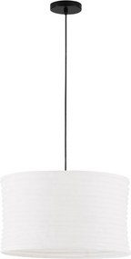 Bílé lněné závěsné svítidlo ø 50 cm Linnet – Nova Luce
