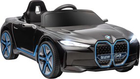 HOMCOM Dětské elektrické auto na dálkové ovládání s přenosnou baterií, BMW pro děti s předními světly, MP3 přehrávačem, bezpečnostním pásem, rychlost