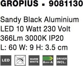 Nástěnné LED svítidlo NOVA LUCE GROPIUS 10W 3000K 9081130