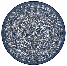 Kusový koberec Flats modrý kruh 120cm