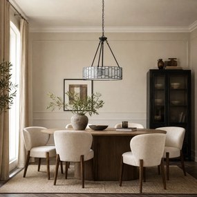 Kovové závěsné svítidlo se skleněným stínidlem ø 46 cm Waldorf – Premier Housewares