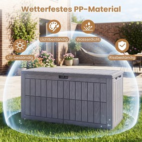 Costway Úložný box odolný proti povětrnostním vlivům 380 L venkovní úložný box