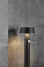 Černý zahradní solární LED sloupek Nama s pohybovým čidlem zapichovací 1W 90cm  - Nordlux