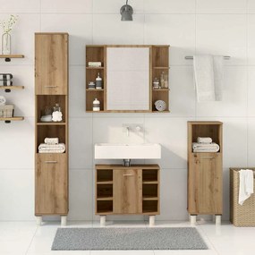 4dílná koupelnová sestava dub artisan kompozitní dřevo 3328558