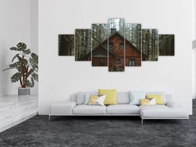 Obraz - Horská chata (210x100 cm)