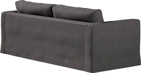 Potah na pohovku IKEA  Karlstad 3-místná, nerozkládací, dlouhý barva šedá látka pletený vzor
