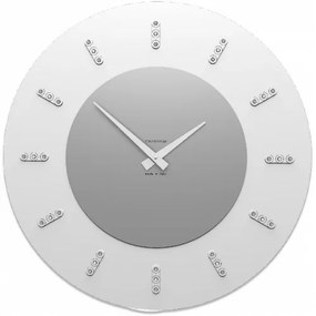 Designové hodiny 10-210 CalleaDesign Vivyan Swarovski 60cm (více barevných variant) Barva bílá-1 - RAL9003