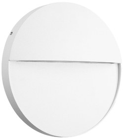 Mantra Gris, bílé svítidlo pro orientační osvětlení exteriéru, 6W LED 3000K, prům. 16cm, IP54