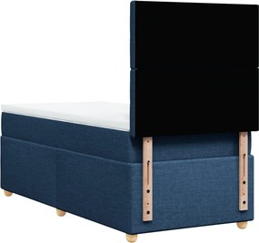 Box spring postel s matrací modrá 80x200 cm textil 3291127