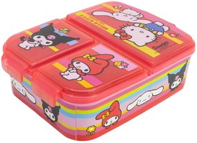 Multibox na svačinu Hello Kitty a přátelé se třemi přihrádkami | Bez obsahu BPA