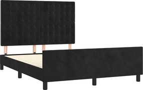 Rám postele bez matrace černý 140 x 200 cm samet 3126003