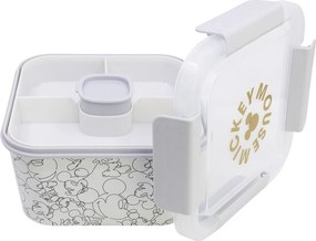 Bílý plastový dětský svačinový box Mickey Mouse – STOR