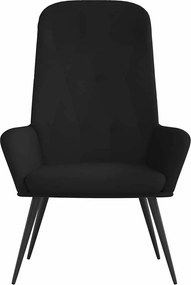 Relaxační křeslo černé samet 341200