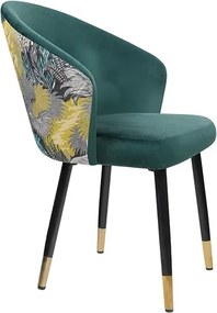 Designová židle Scarlet CLASSIQUE zelený samet
